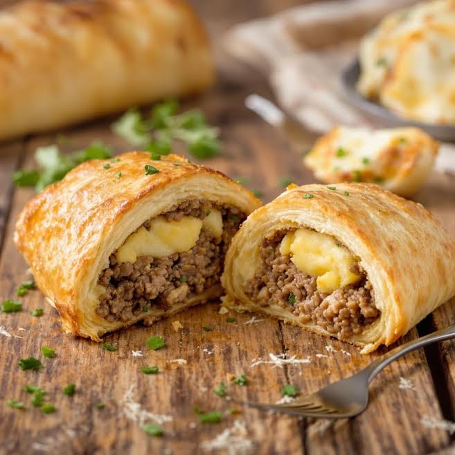 Hearty Minced Meat and Potato Roll – Easy & Delicious Recipe